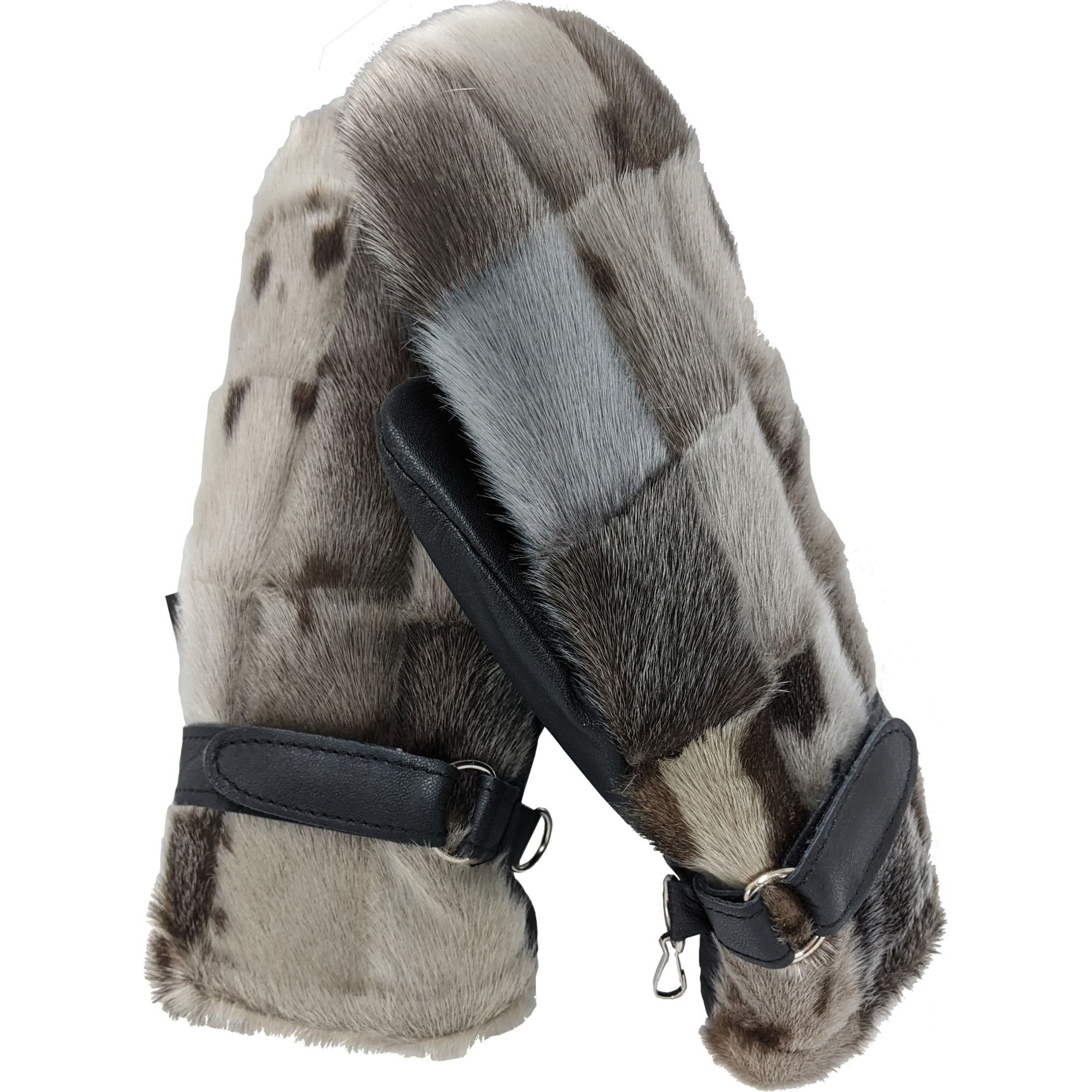 Mitaine Homme Loups Marin Black Long Outdoor Mittens - Seal Fur ...